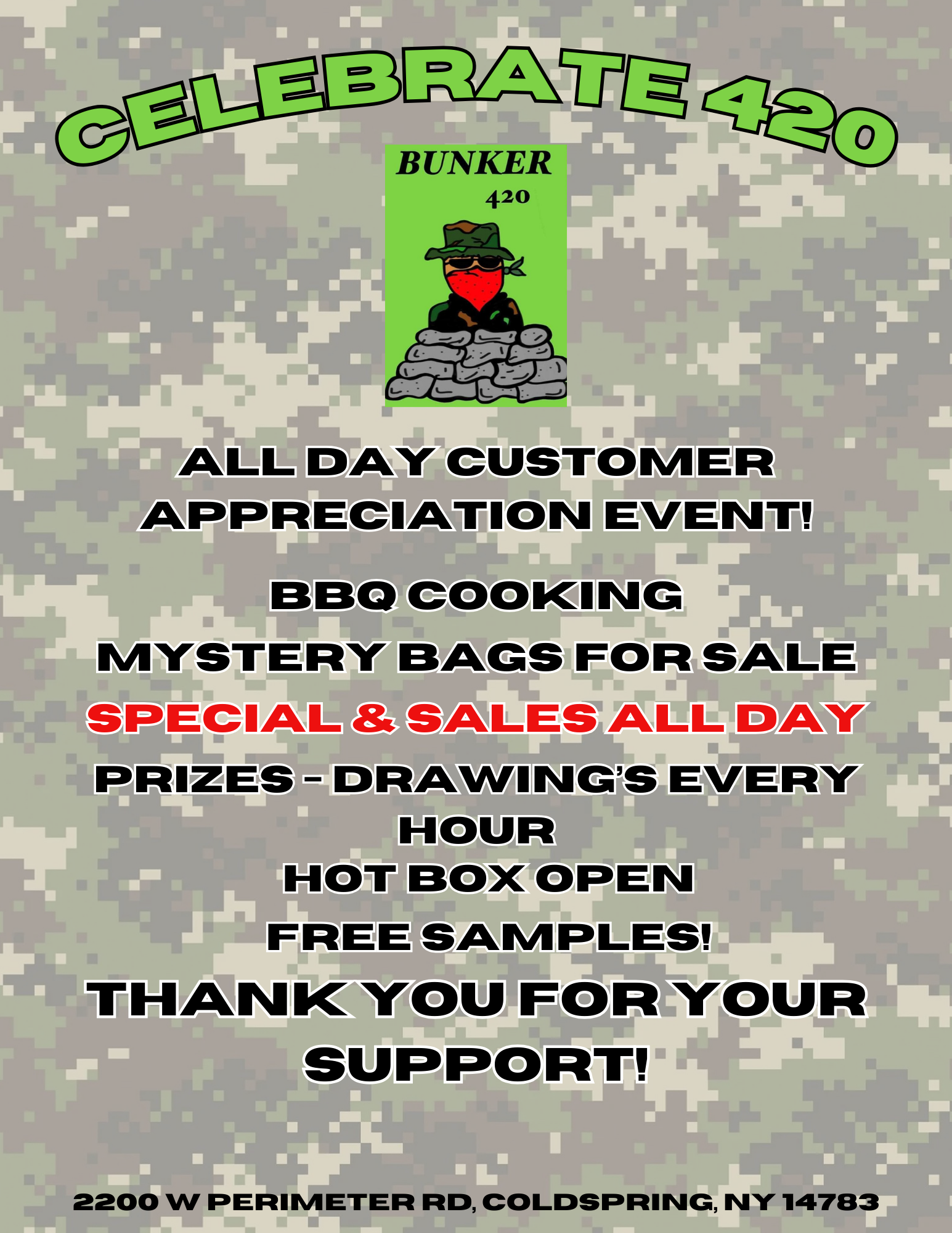 Bunker#420 Cannabis Dispensary in Steamburg NY 14783